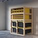 Stackable Bin and Tote Storage Rack | 27 Gallon Bin Bin Garage Shelves ...