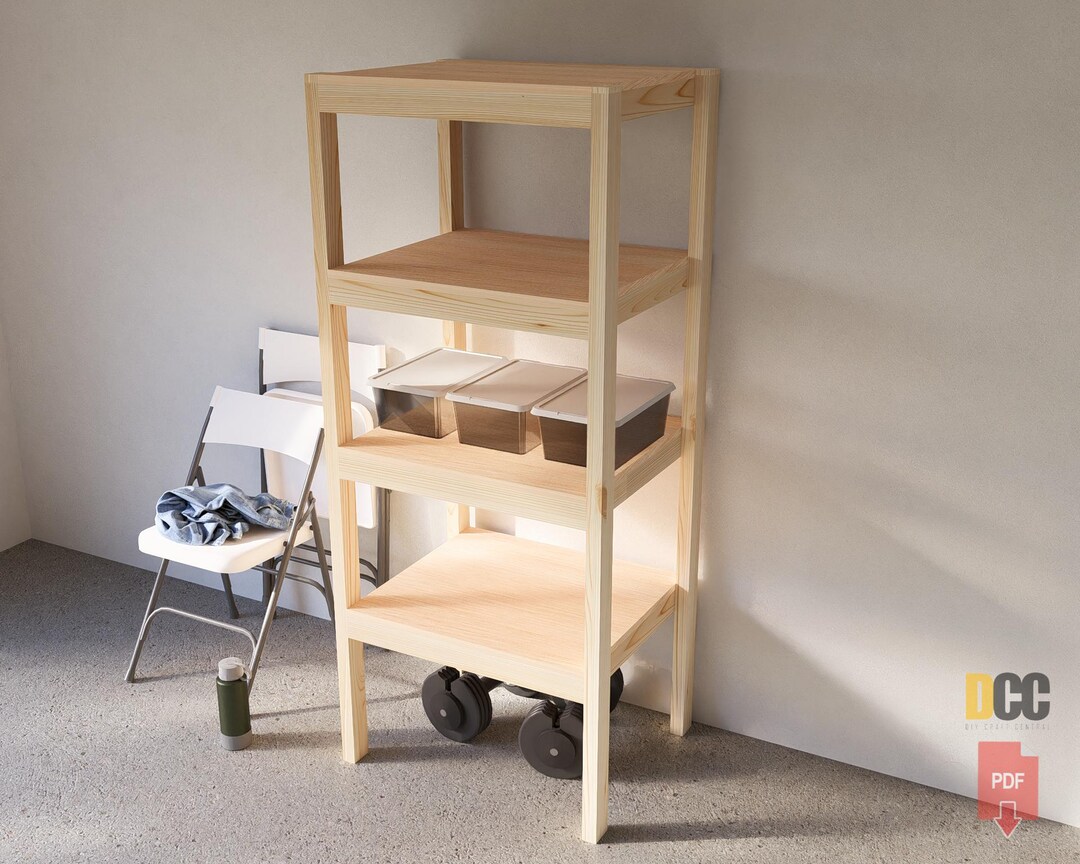 Four Tier Garage Shelf Guide | DIY Garage Storage DIY Garage Shelves ...