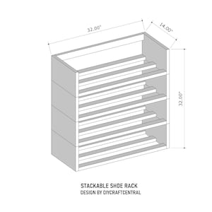 Stackable Shoe Rack | Shoe Rack DIY Plans Shoe Organizer Shoe Storage ...