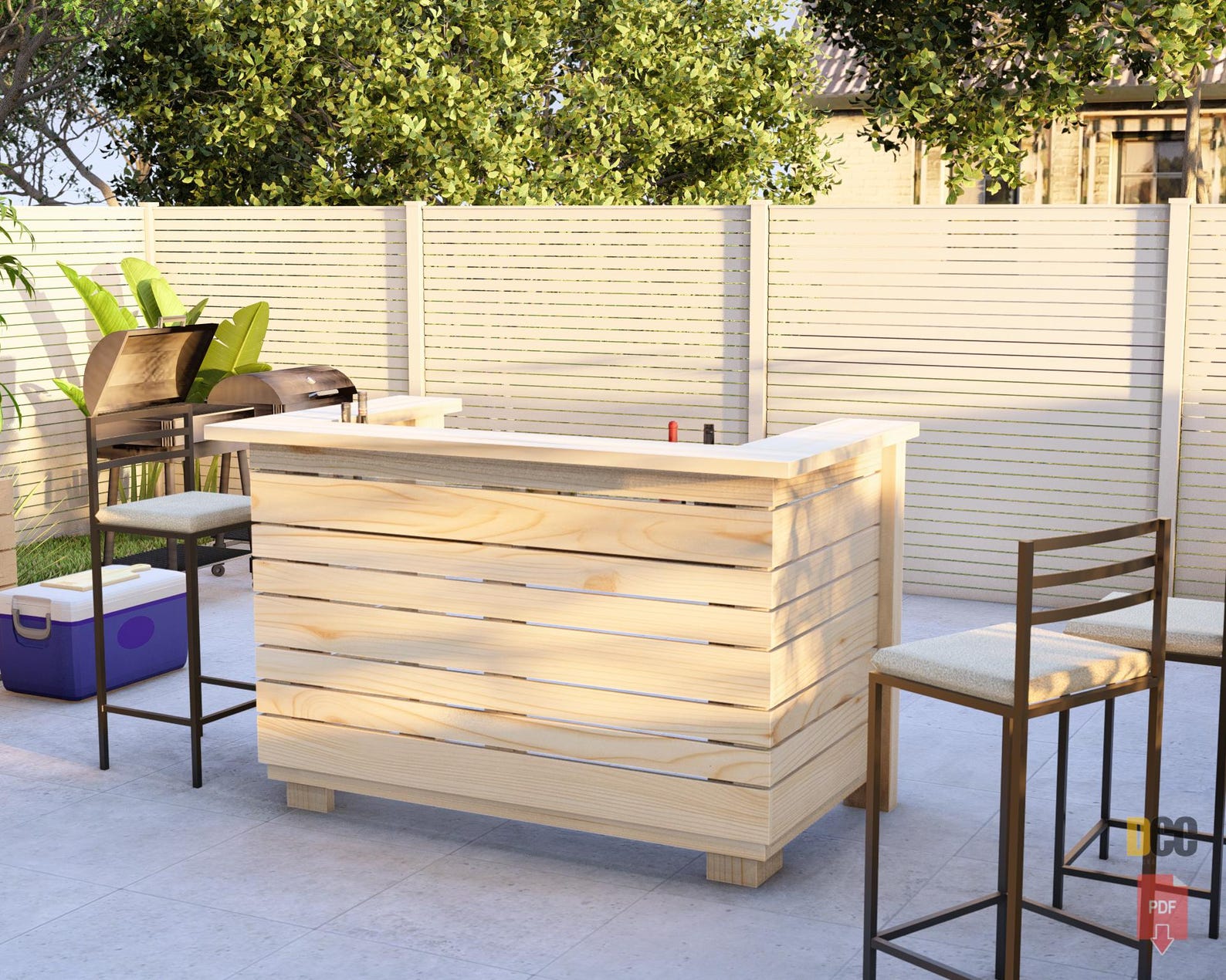 Outdoor Bar PDF File Plans | Wooden DIY Bar Plan PDF Bar Plans Outdoor Minibar Diy Outdoor Bar ...