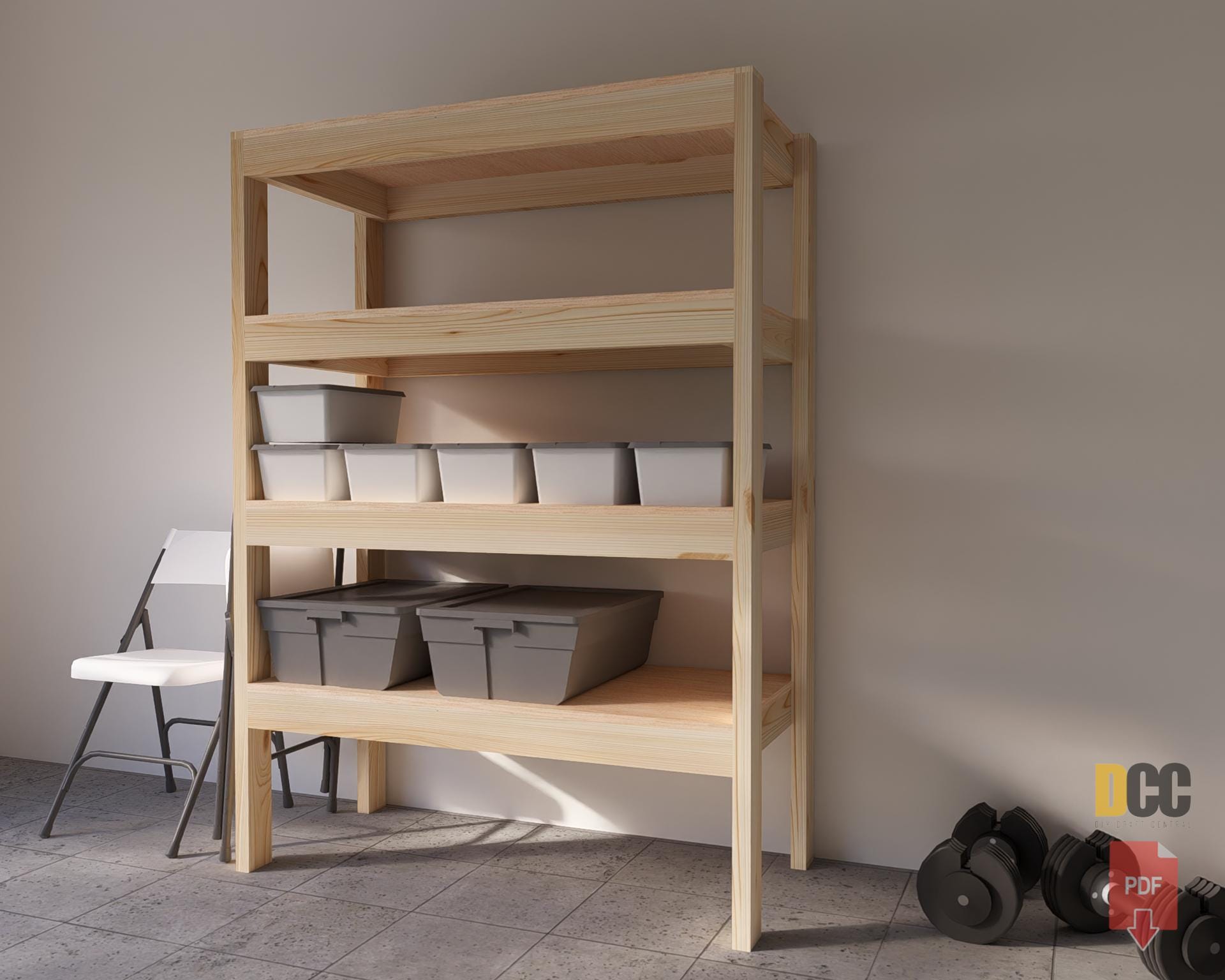 Four Tier Garage Shelves Pdf | Pdf DIY Garage Shelves DIY Garage Shelf ...