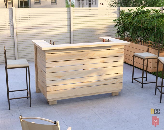 PDF Download, DIY Wooden Outdoor Bar Plan, Step-by-step PDF Guide to Building Your Dream Outdoor ...