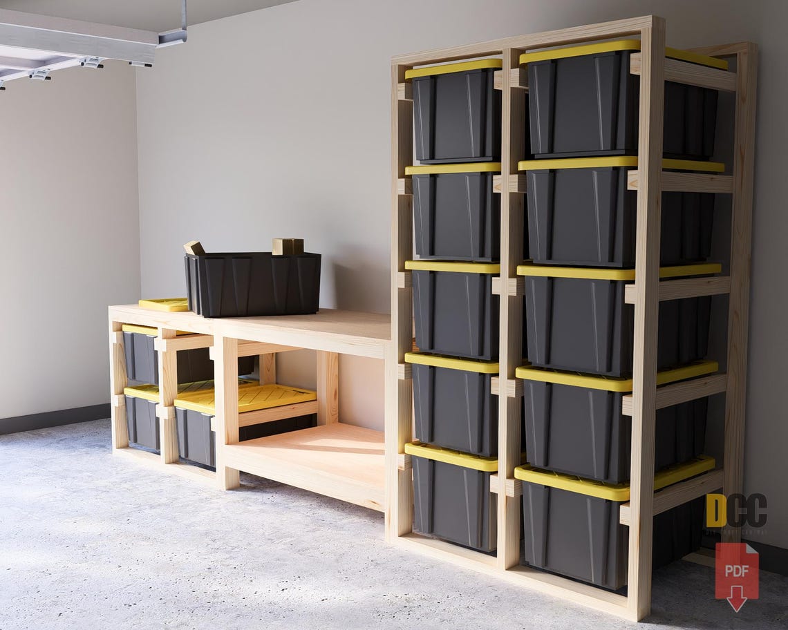 Workbench With Tote Storage 17 & 27 Gallon | Digital Download Bin ...