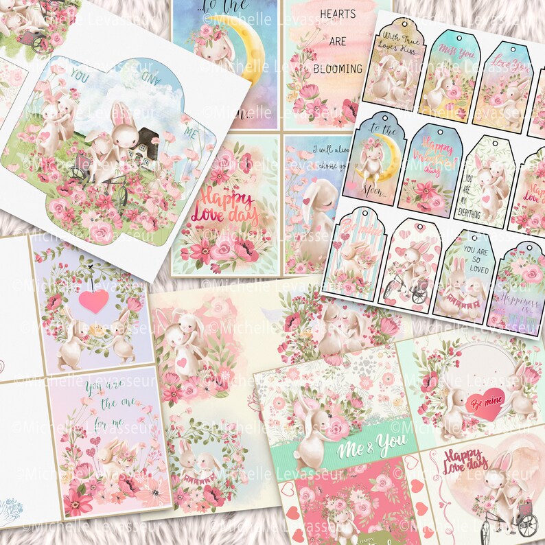 It Takes Two Printable Card Maker/mini Album Kit for Valentine's Day, Anniversaries/just Because ...