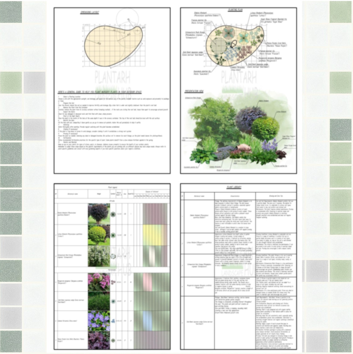 Pre-made Landscape Design Shade Garden Outdoor Space Idea With Low ...