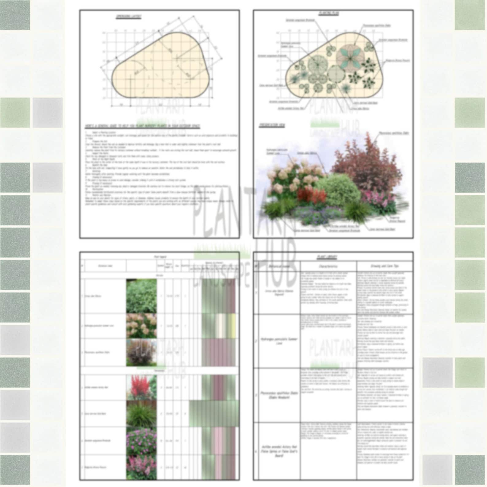 Pre-made Landscape Design Shade Garden Outdoor Space Idea With Low ...