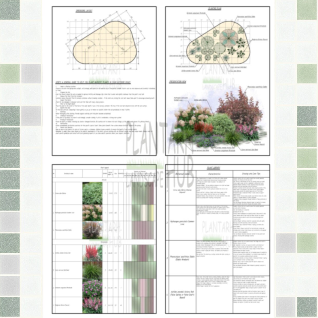 Pre-made Landscape Design Shade Garden Outdoor Space Idea With Low-maintenance Plants for Easy ...