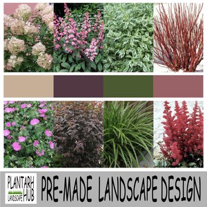 Pre-made Landscape Design Shade Garden Outdoor Space Idea With Low ...