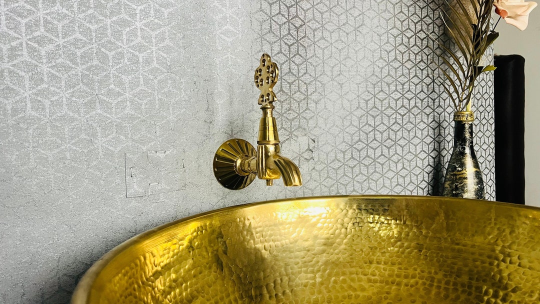 Unlacquered Solid Brass Powder Room Faucet - Bathroom Sink Faucet With ...