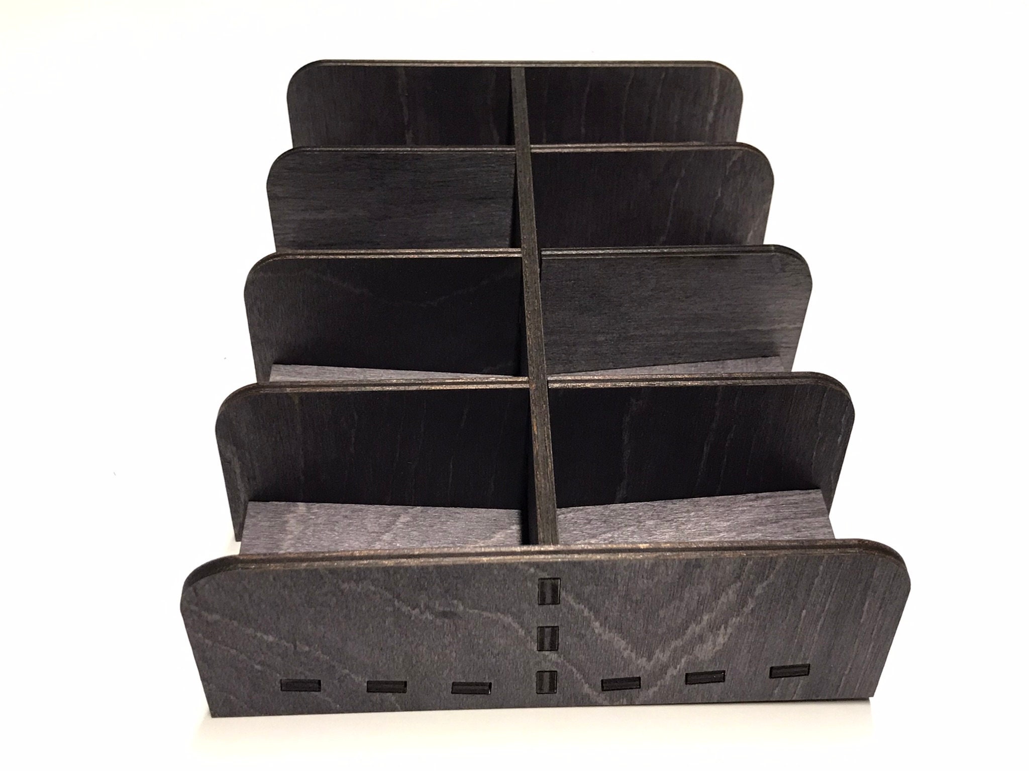 Mini USA 8 Deck Holder Board Game Card Dealer Deck Dark Wooden Birch - Etsy