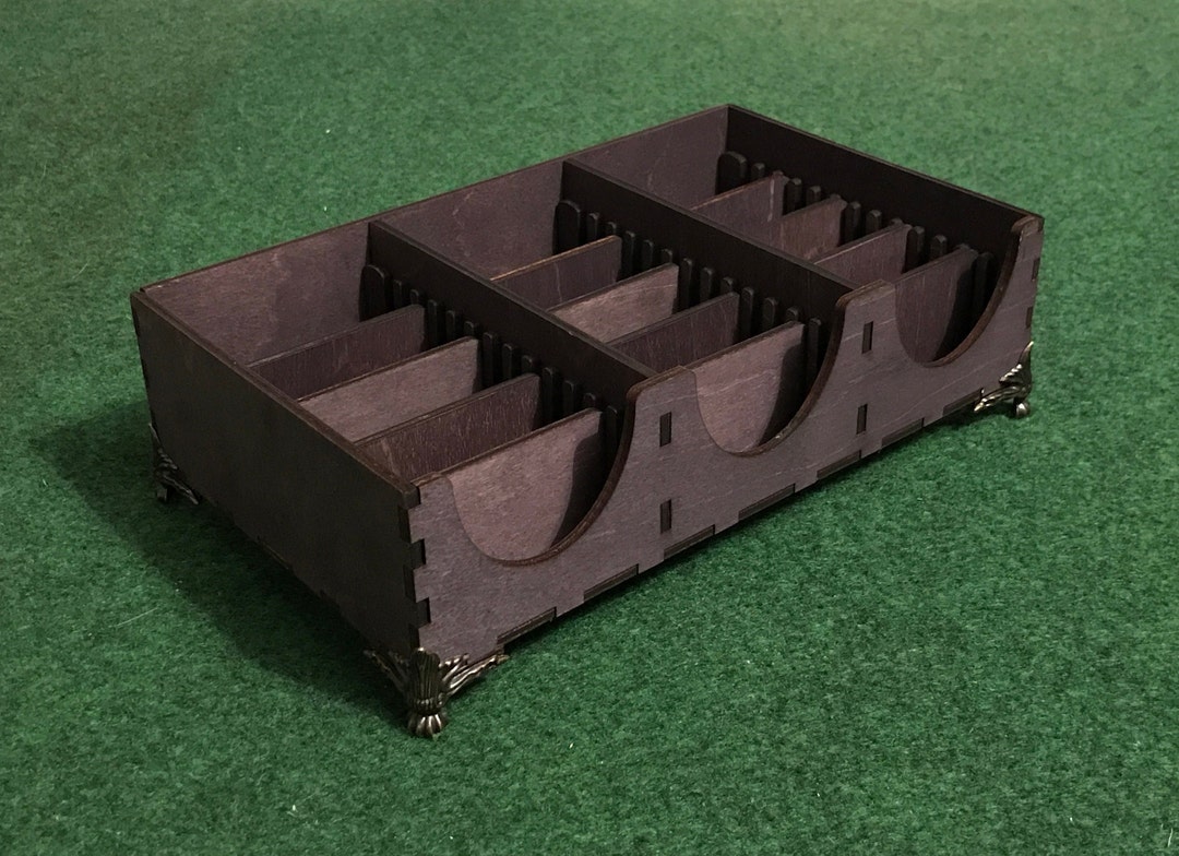Large Card Deck Holder / Organiser Board Game Card Storage Box on Feet ...
