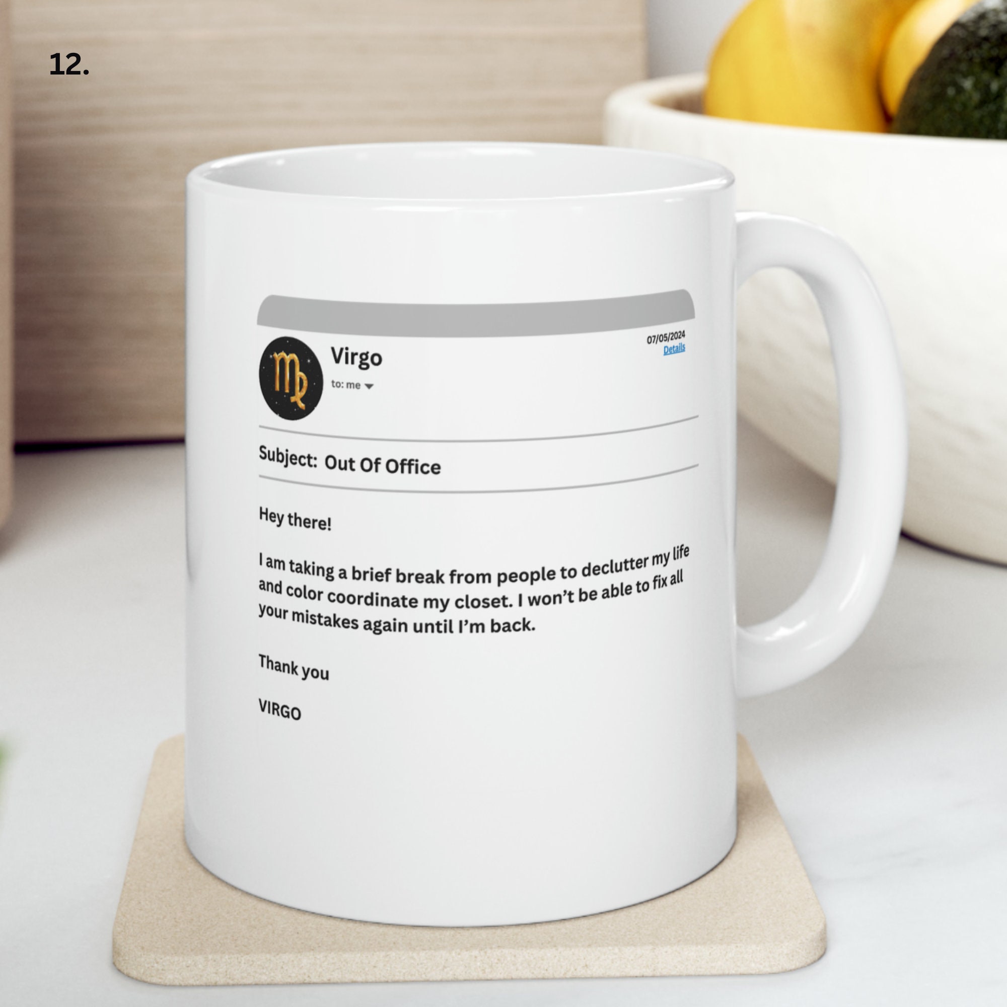 Taurus Zodiac Sign Mug, Funny Out of Office Humor for Astrology Lovers ...