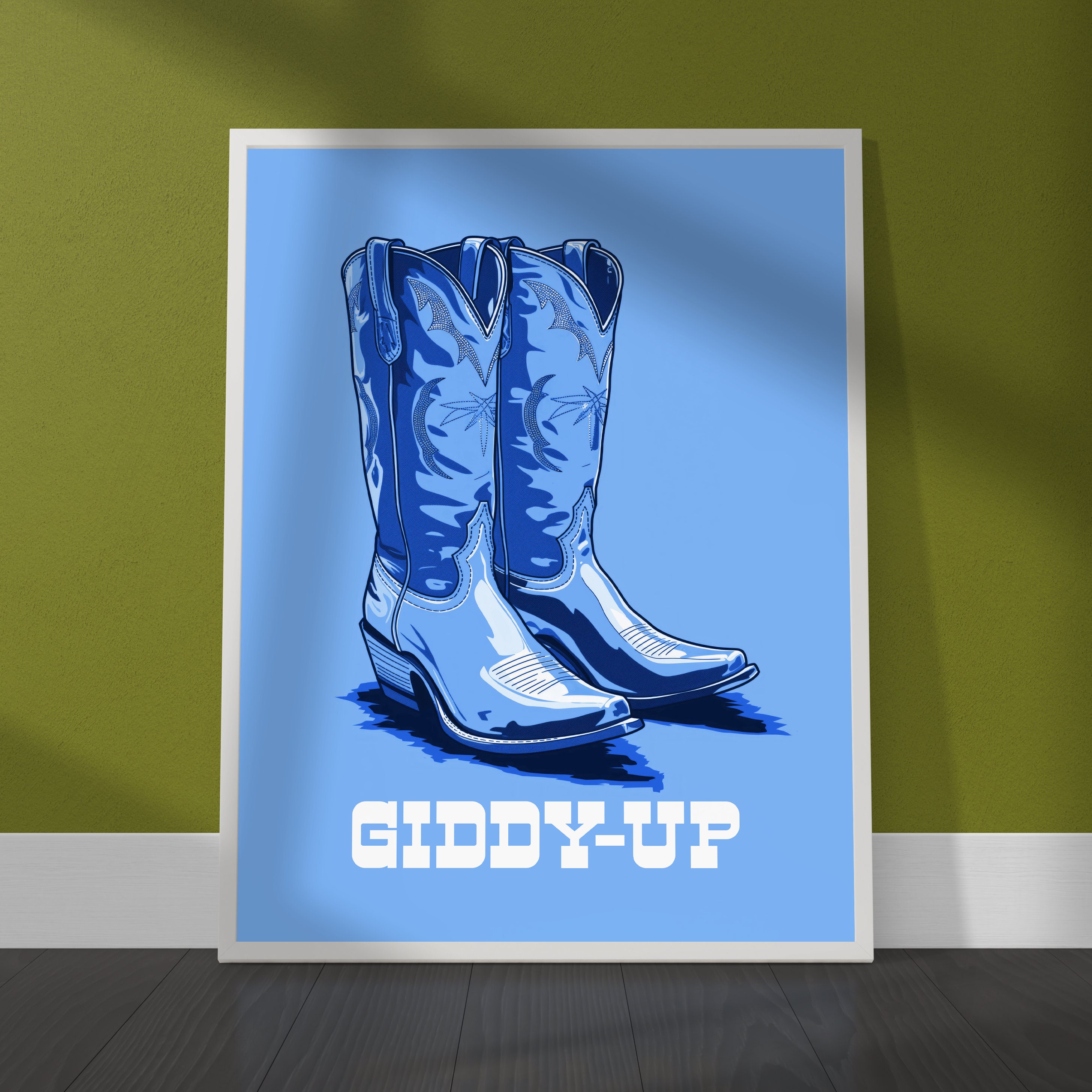 Vintage Cowboy Boots Poster, Nashville Boot Print, Cowboy Stylish ...