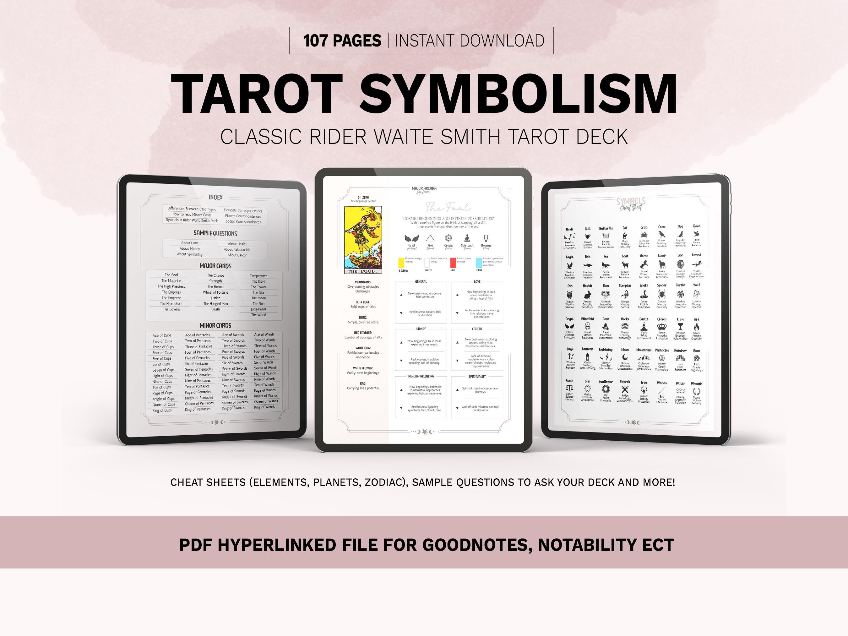 Tarot Symbolism and Cheat Sheets Digital Quick Reference Guide for iPad ...