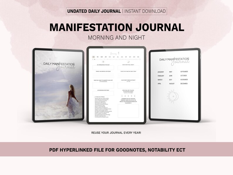 Digital Manifestation Journal: Daily Gratitude, Self-care (goodnotes ...