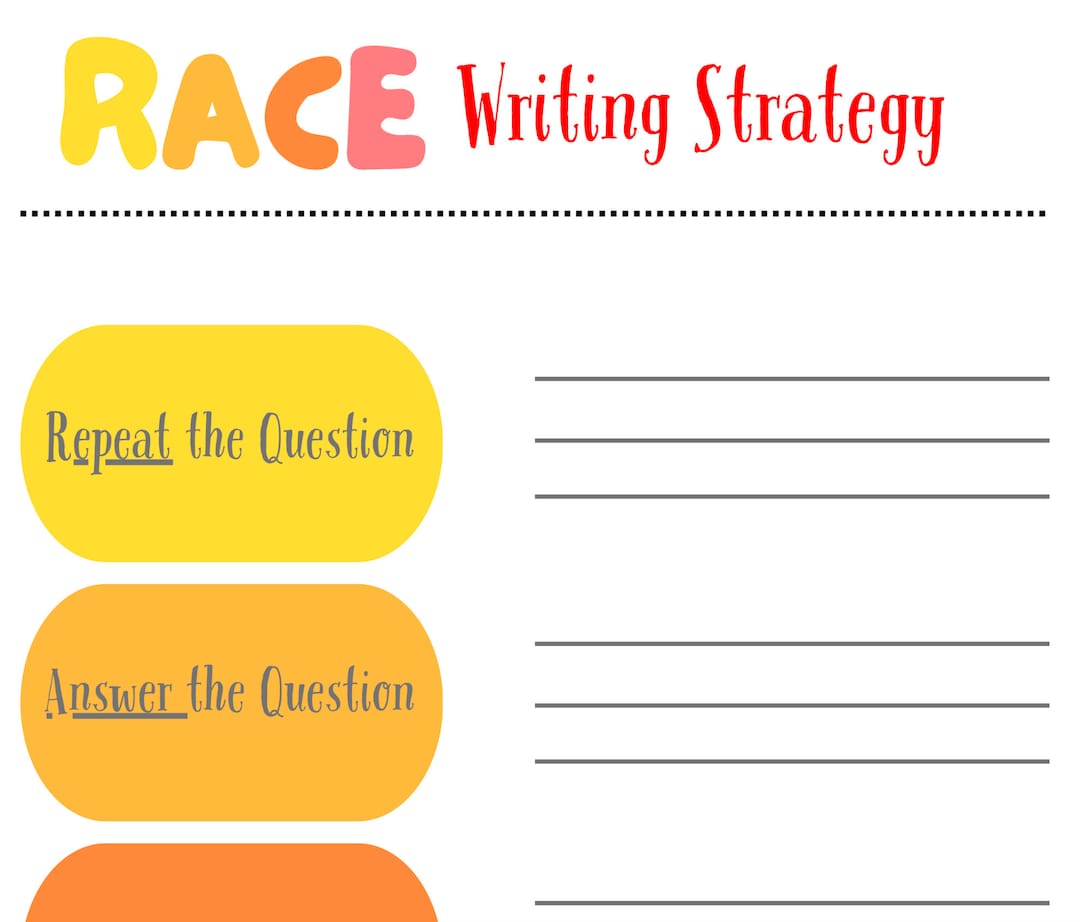 RACE Strategy Worksheet - Etsy