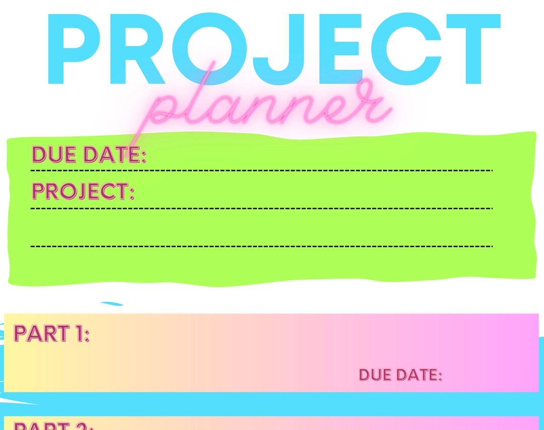 Long Term Project Planner - Etsy