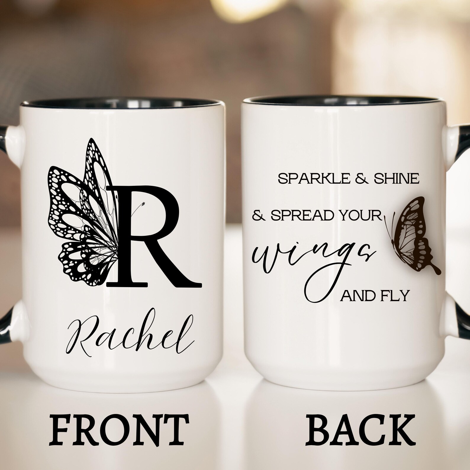Personalized Butterfly Mugs, Butterfly Gifts for Women, Personalized ...