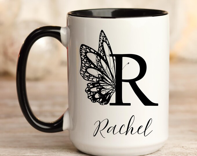Handcarved Stoneware Mug, Ivory Matt Glaze, Carved Butterflies and ...