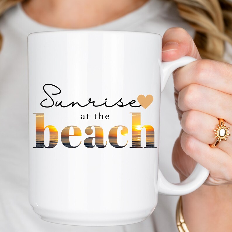Personalized Beach Mug, Custom Beach Coffee Mug, Destination Mug, Beach ...