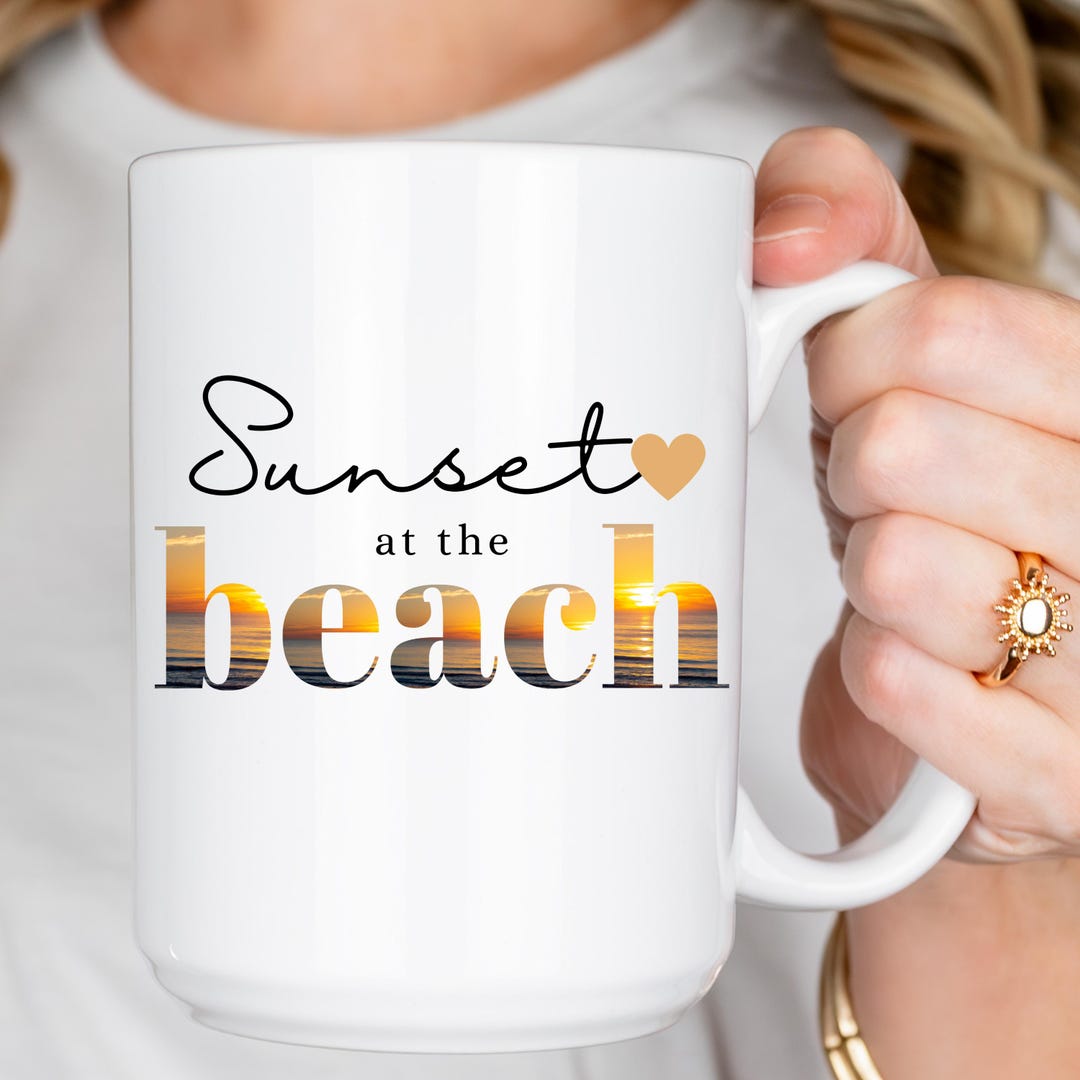 Personalized Beach Mug, Custom Beach Coffee Mug, Destination Mug, Beach ...