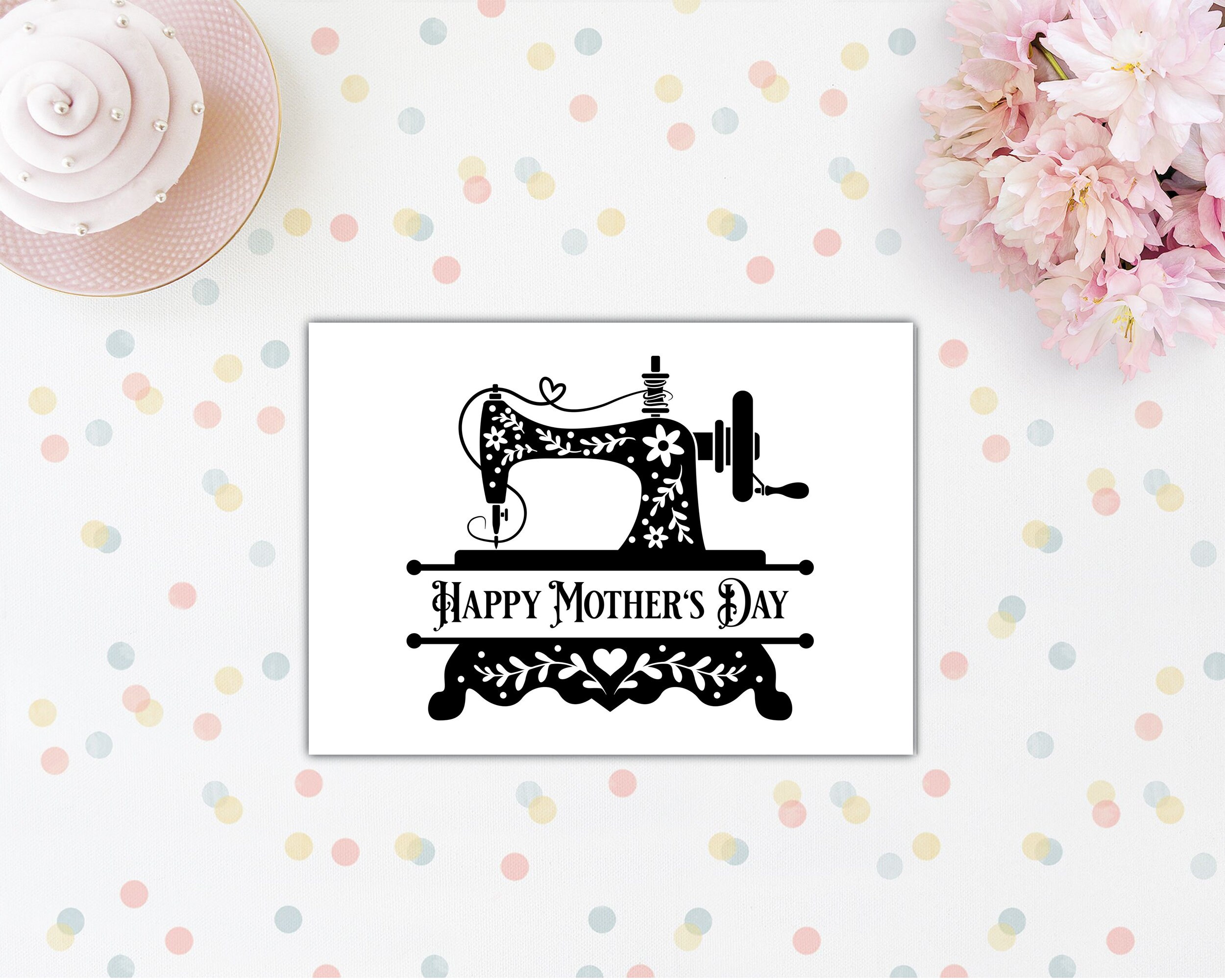 Printable Mother's Day Sewing Card, Digital Greeting Card for Mom ...