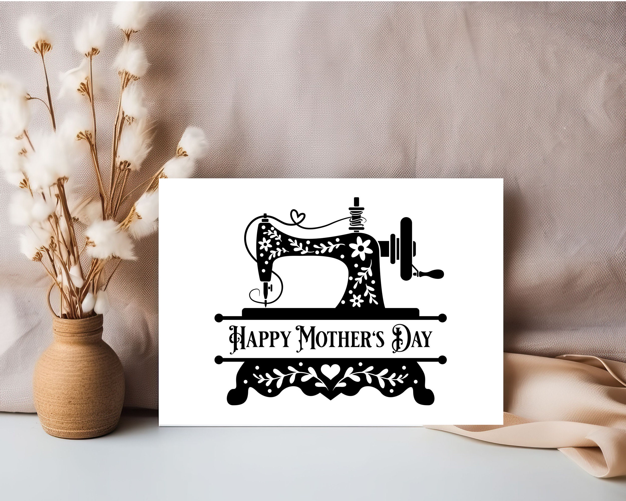 Printable Mother's Day Sewing Card, Digital Greeting Card for Mom ...