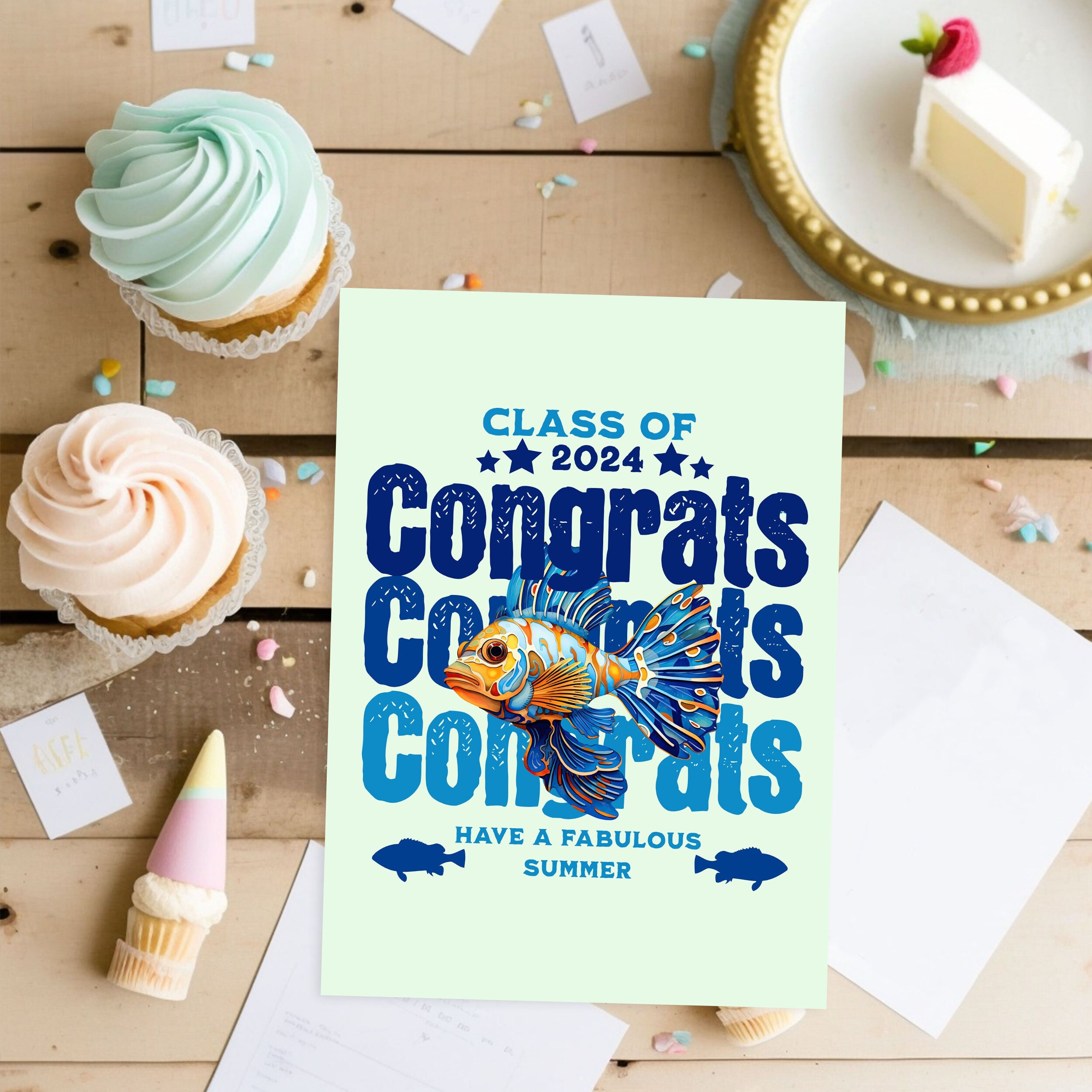 Printable Graduation Card, Class of 2024 Congrats, 5x7 Inch Card for ...