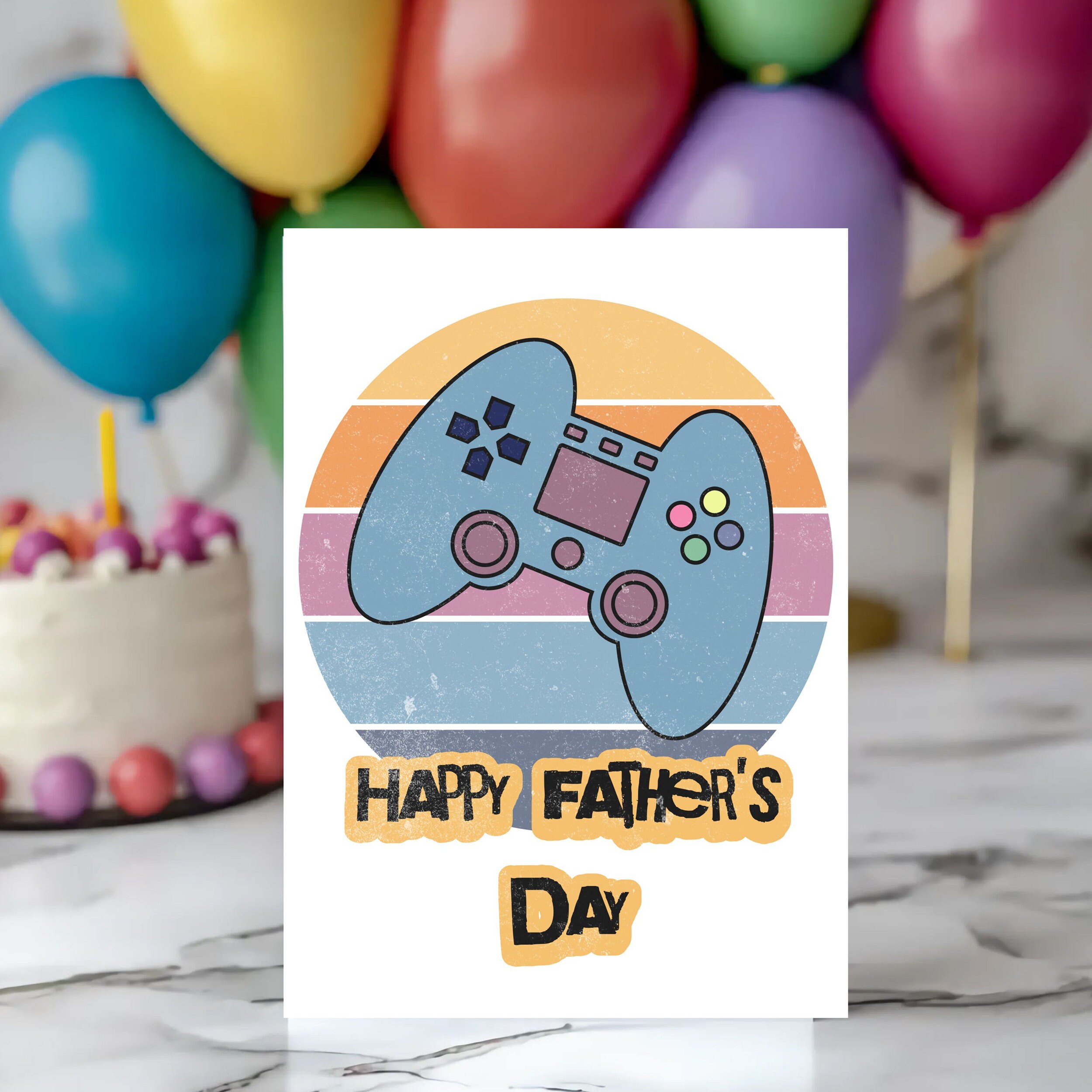 Printable 5x7 Inch Father's Day Card, Gamer Dad Printable Greeting ...