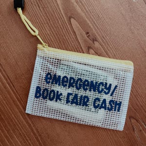 Emergency/book Fair Money Kids School Money Pouch - Etsy