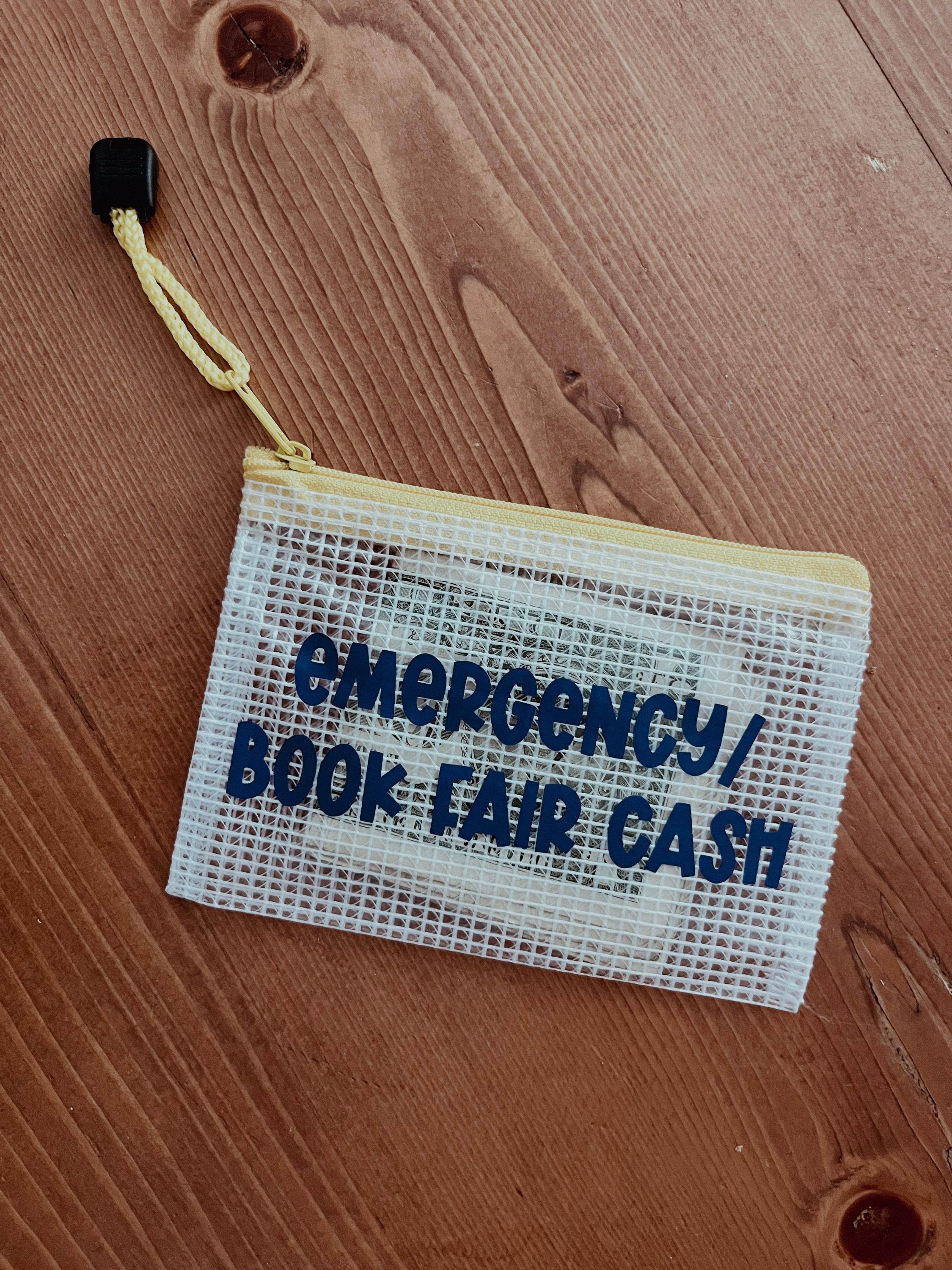 Emergency/book Fair Money Kids School Money Pouch - Etsy