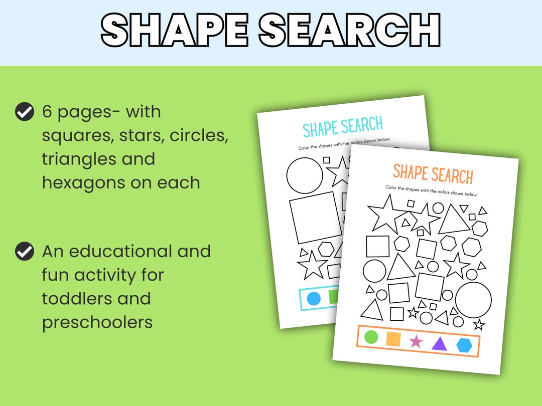 6 Shape Sort Worksheet Coloring Pages | Preschool Activity Pages ...