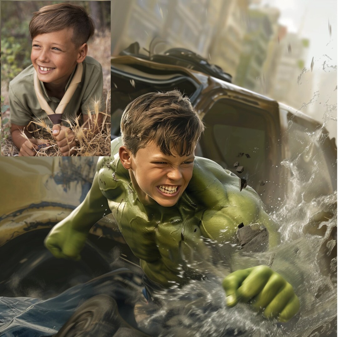 Hollywood Super Realistic Image, Personalised, Custom, Portrait ...