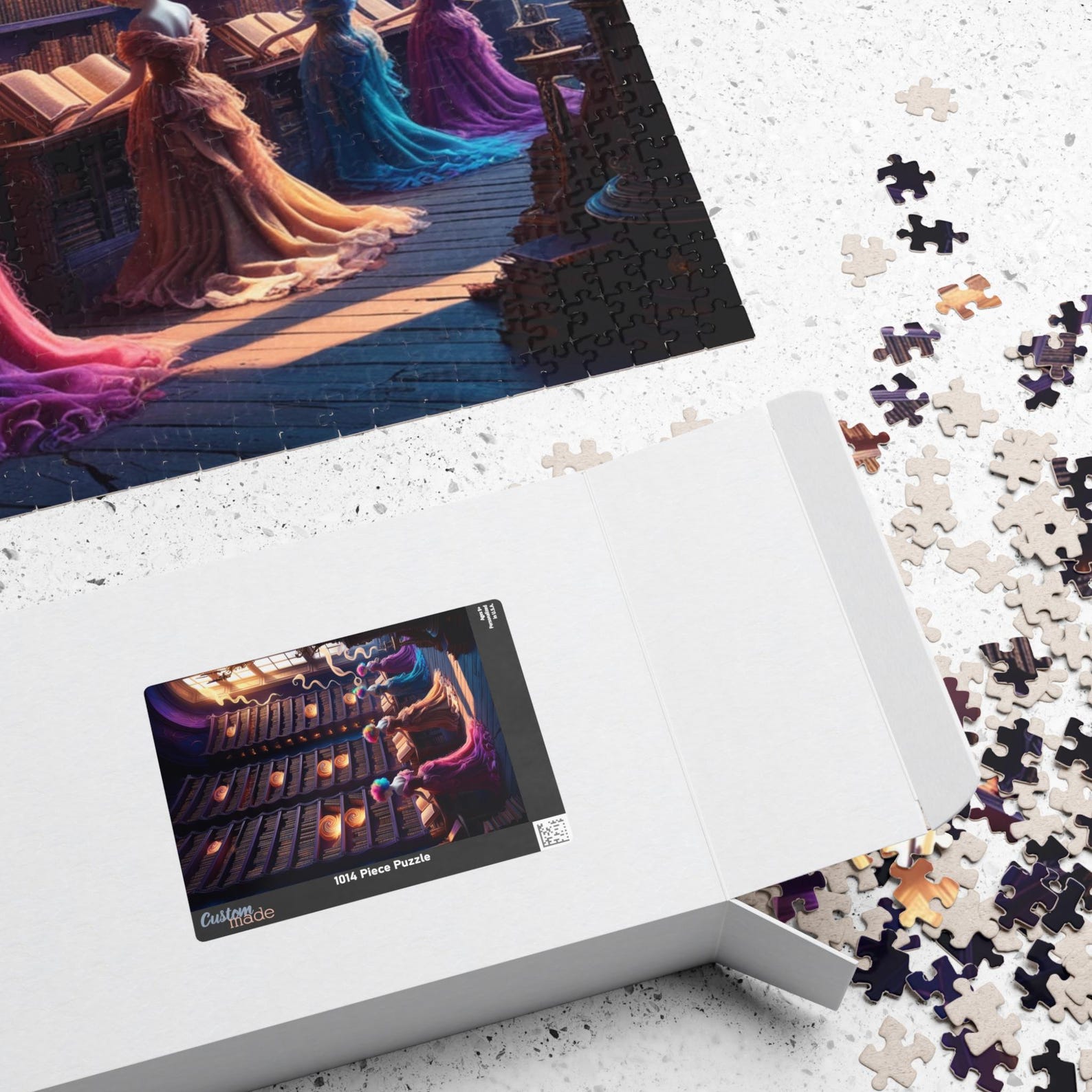 Jigsaw Puzzle, Surreal Fantasy Library, Unique Challenge Game, Mind ...