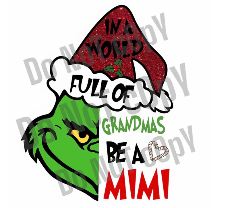 GRINCHMAS Mimi PNG Digital Design DIGITAL Christmas Grinch Grinchy Mimi ...