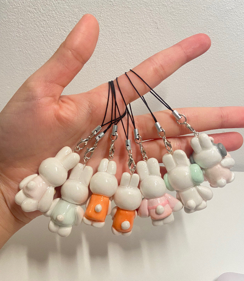 Miffy Phone Charms Miffy Keychain Korean/japanese Style Miffy - Etsy