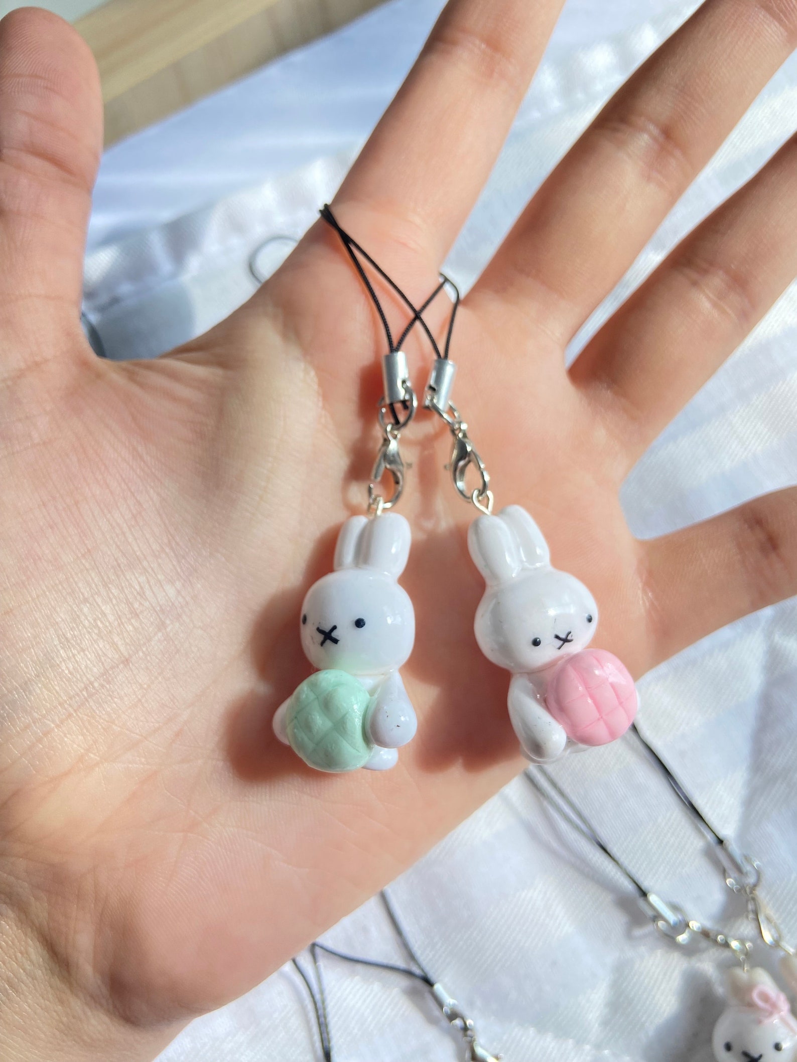 Matching Miffy Coquette Phone Charms | Keychains | Handmade Clay Charms - Etsy