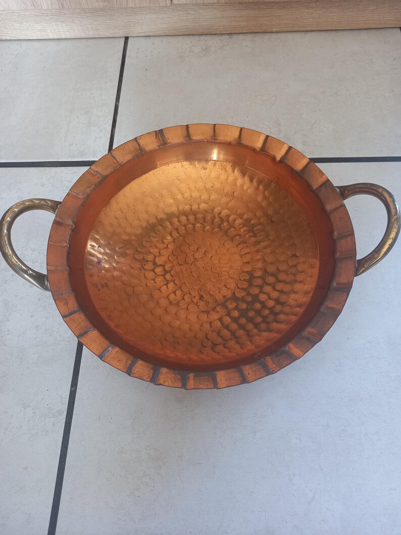 Vintage Copper Fruit Bowl - Etsy