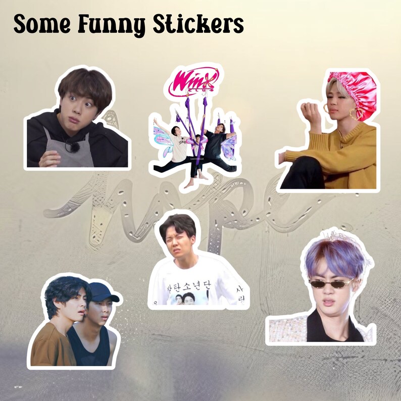 BTS Kpop Funny Meme Stickers BTS Stickers Digital Png Sticker Pack BTS ...