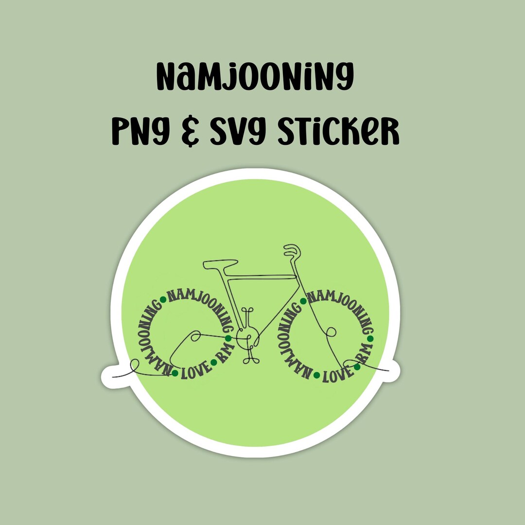 BTS RM Sticker Namjooning Sticker BTS Member Stickers Bts Namjoon Bike ...