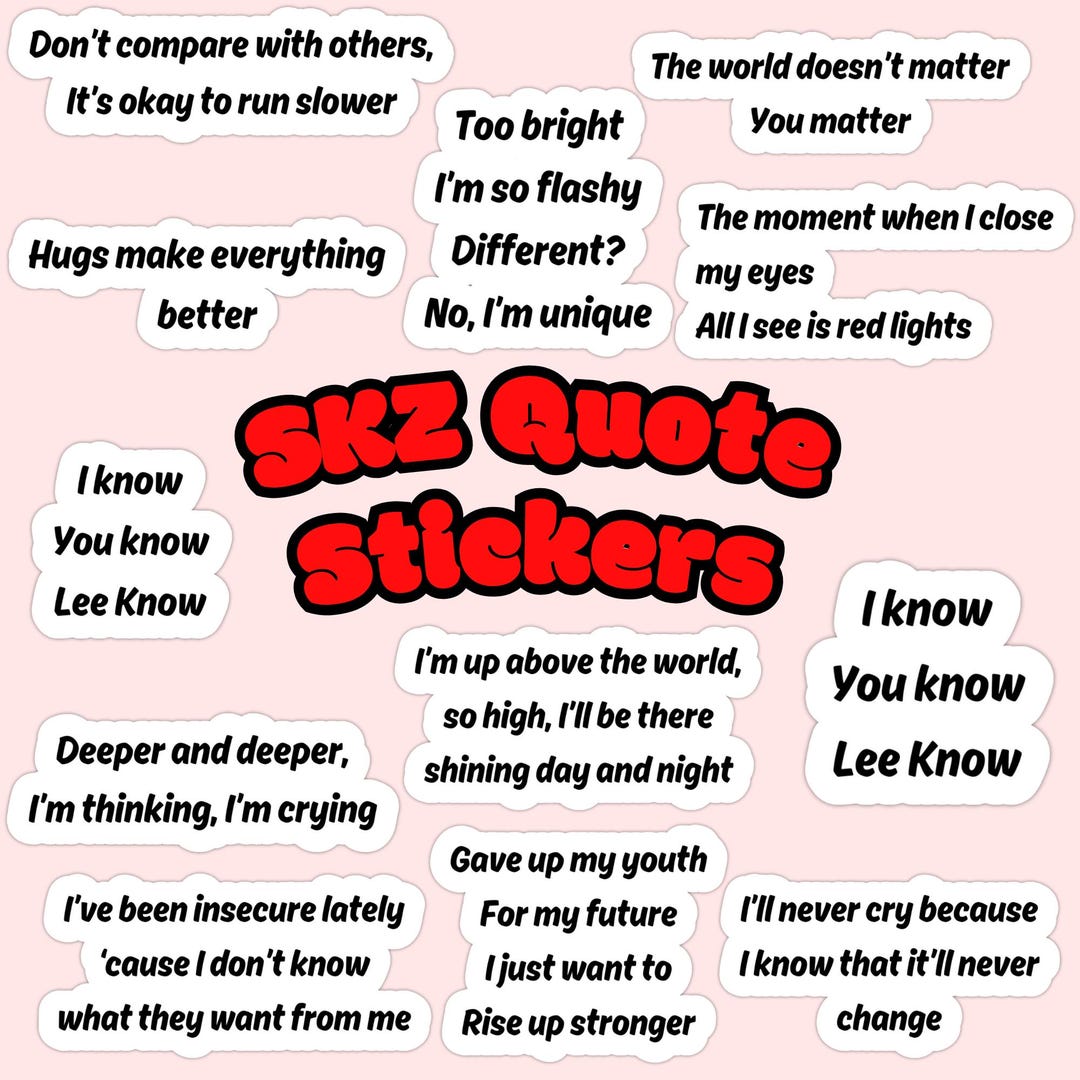 Stray Kids Quotes Stickers Stray Kids Merch Affirmations SKZ Png Svg ...