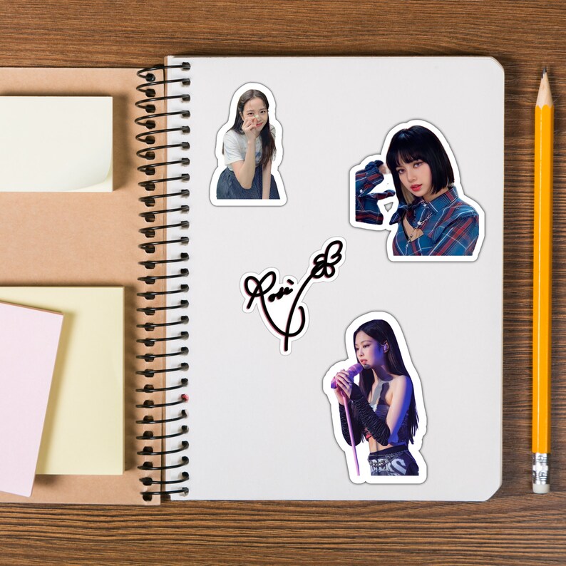 Hojas de pegatinas de Blackpink Paquete de pegatinas de Blackpink KPOP BP Lisa Jisoo Jennie Rose ...