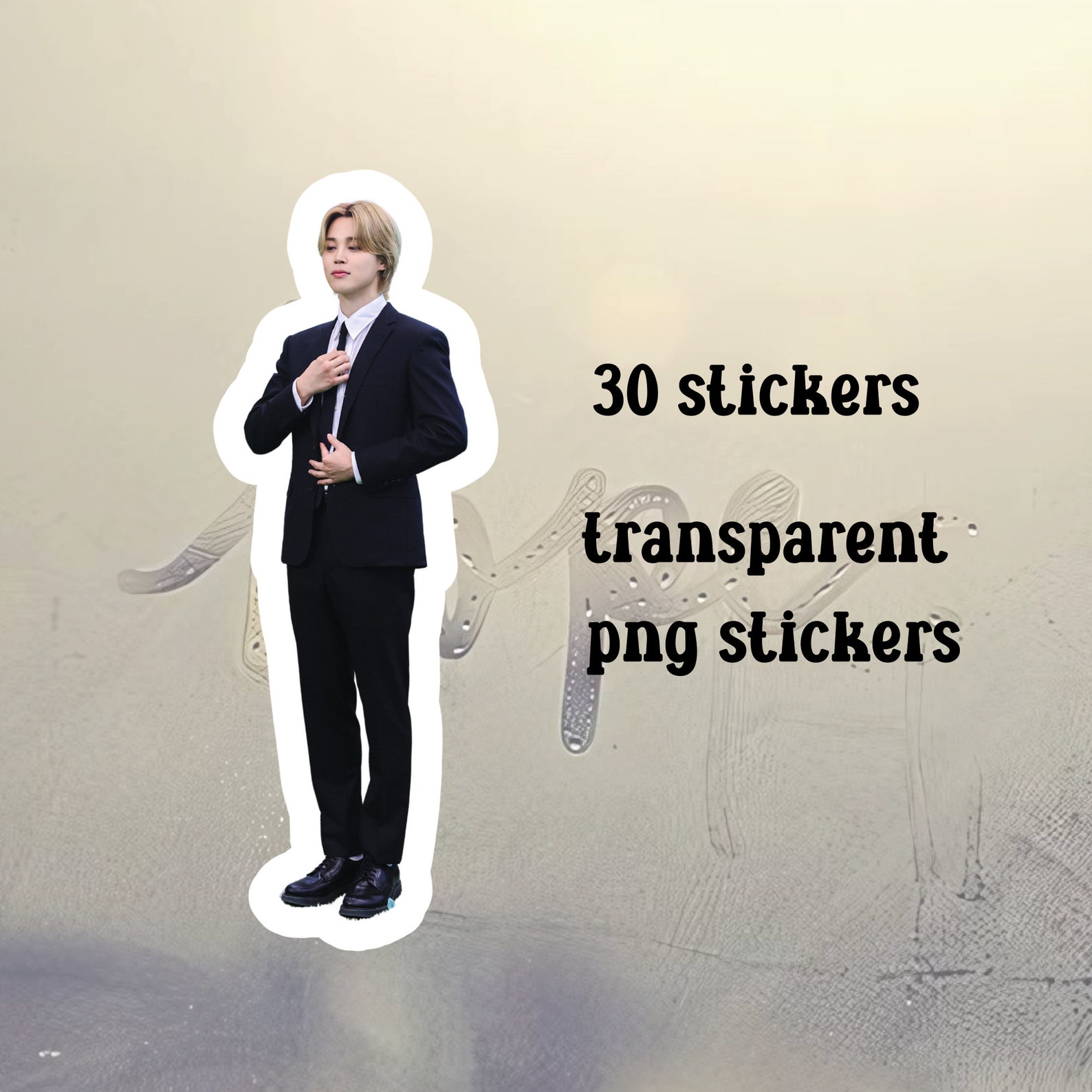 BTS Jimin Muse Stickers Concept Photo New Album Jimin PNG Sticker Set ...