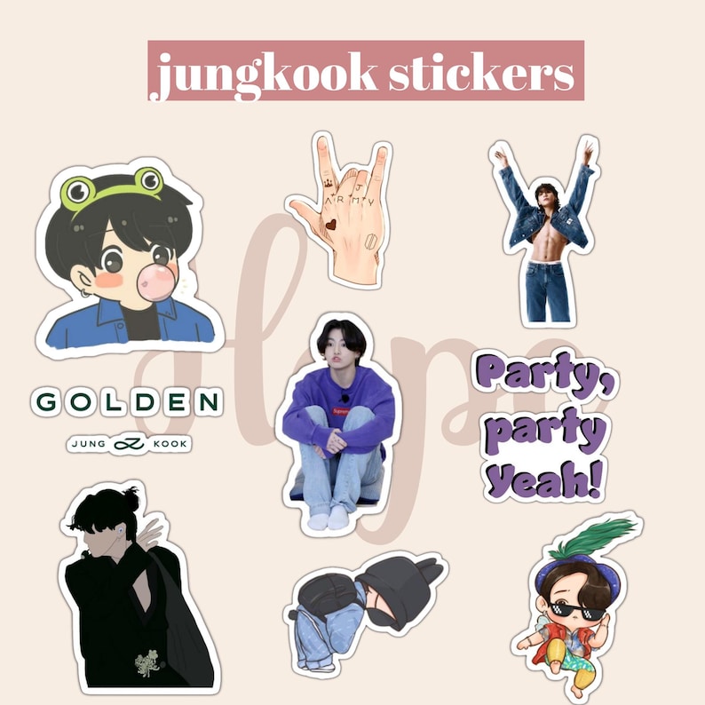BTS Sticker Sheets With Transparent Background Png STICKER Bundle, BTS ...