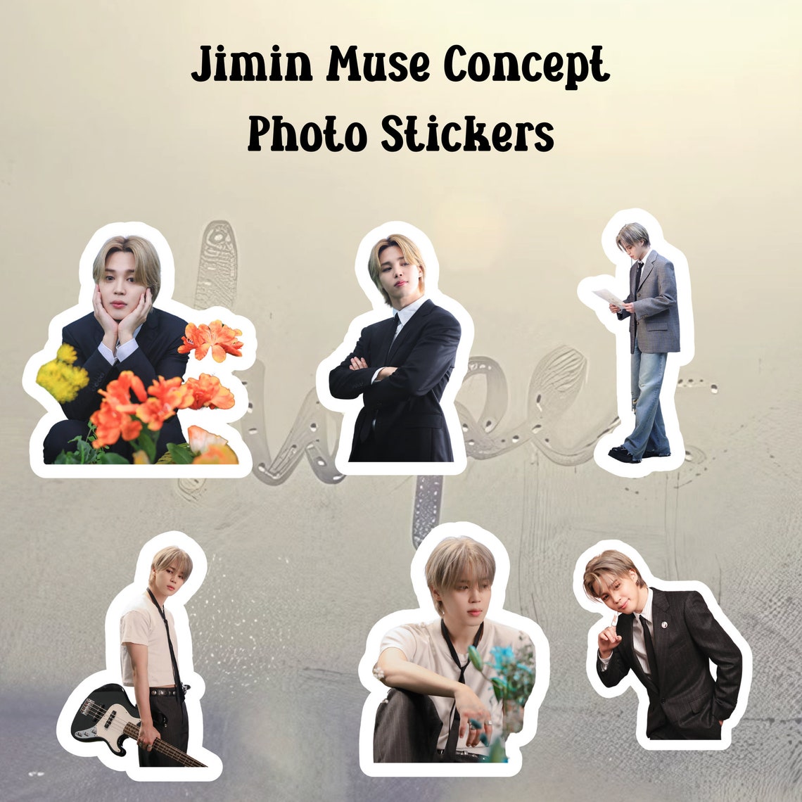 BTS Jimin Muse Stickers Concept Photo New Album Jimin PNG Sticker Set ...