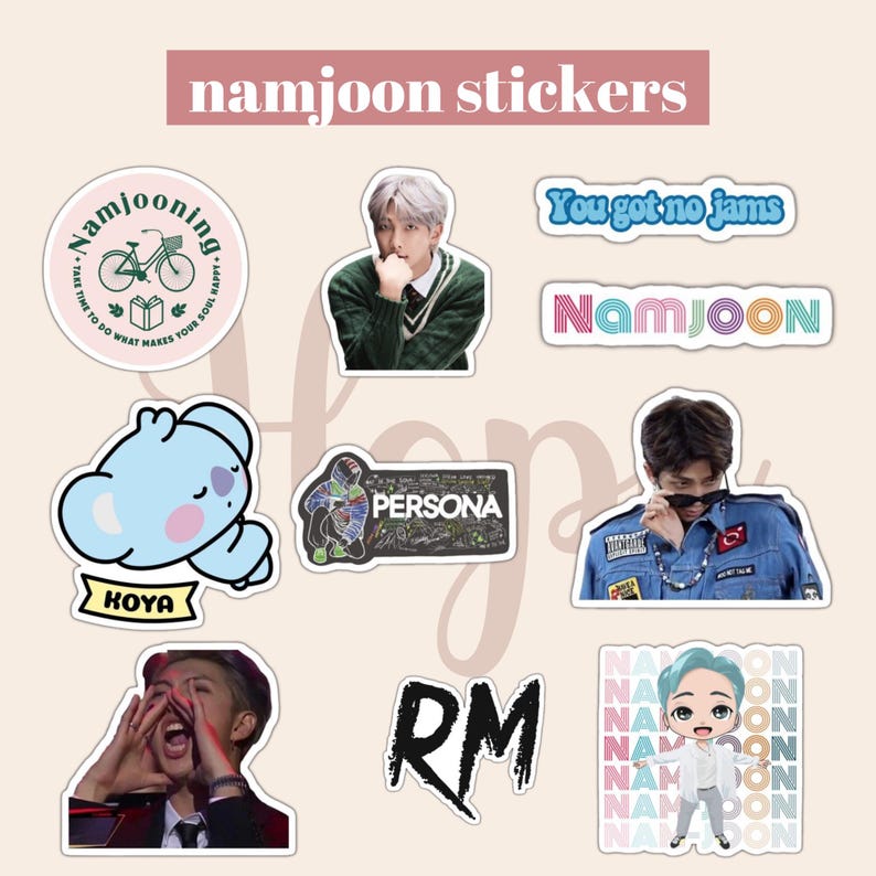 BTS Sticker Sheets With Transparent Background Png STICKER Bundle, BTS ...