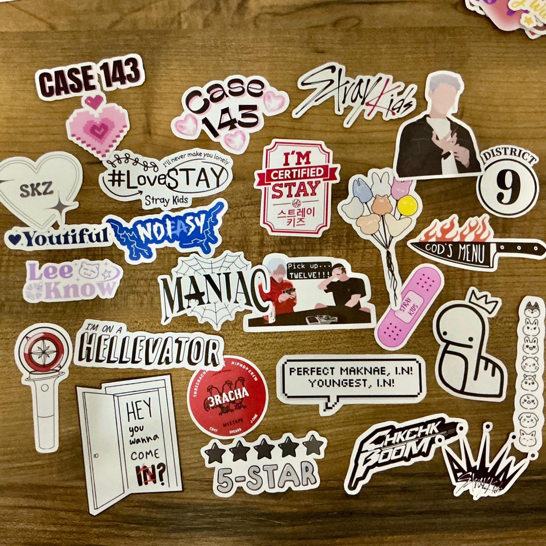 Stray Kids Inspired Stickers Stray Kids Sticker Pack SKZ Stickers Kpop ...