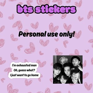 BTS Quotes Stickers BTS Merch Afirmations BTS Png Svg Stickers Quotes ...
