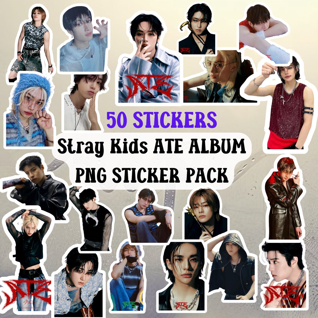 Stray Kids ATE Stickers 50 Sticker Pack SKZ Boy Band Kpop Stickers ...