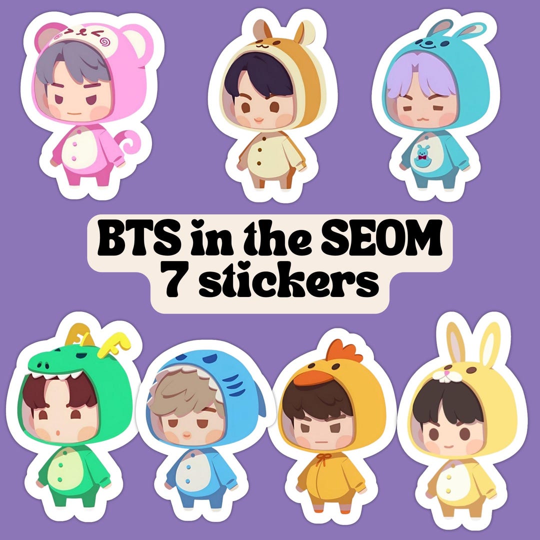 BTS Island in the SEOM 7 Png&svg Sticker Pack Bts Animal Stickers ...